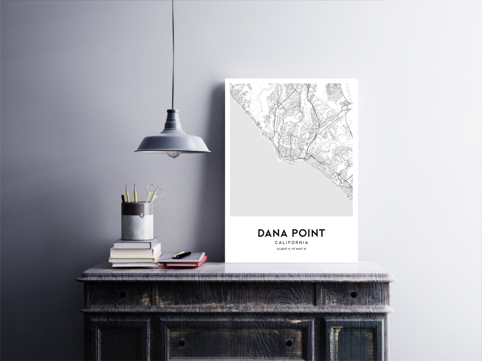 Dana Point Map Print, Dana Point Map Poster Wall Art, Ca City Map ...