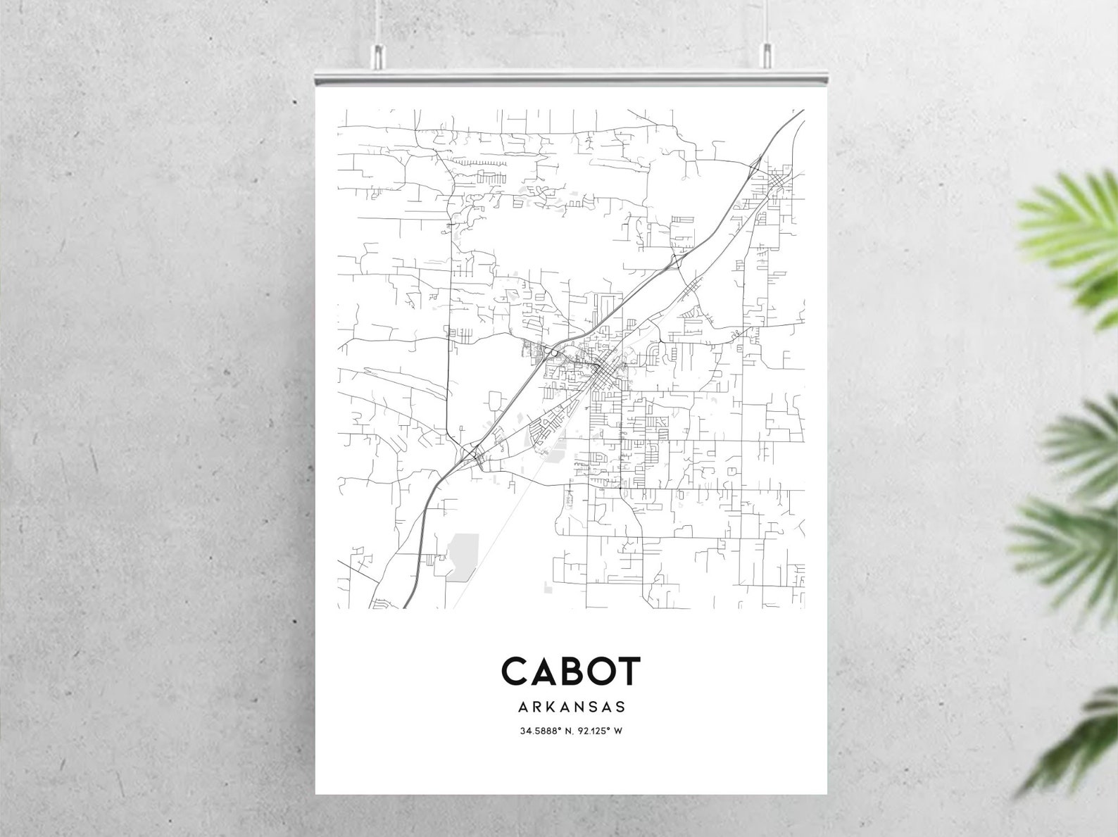 Cabot Map Print Cabot Map Poster Wall Art Ar City Map | Etsy