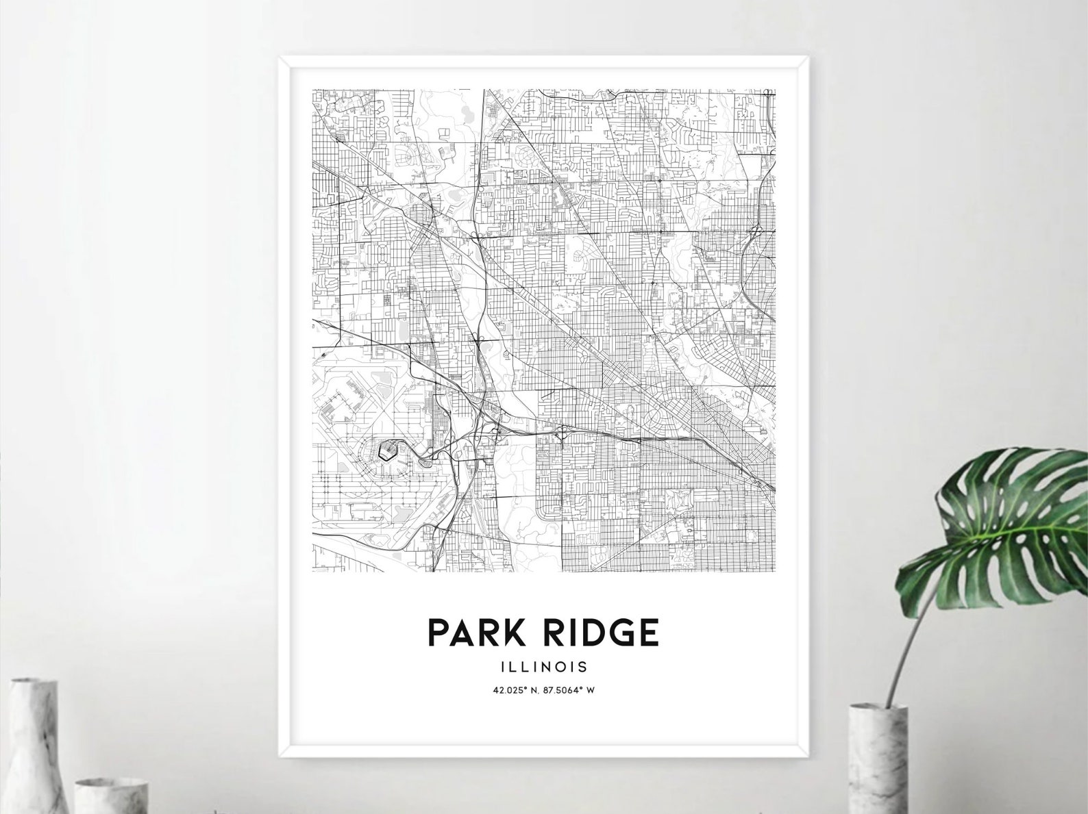 Park Ridge Map Print, Park Ridge Map Poster Wall Art, Il City Map ...