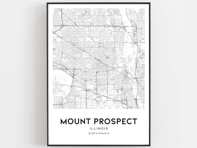 Mount Prospect Map Print Mount Prospect Map Poster Wall Art | Etsy