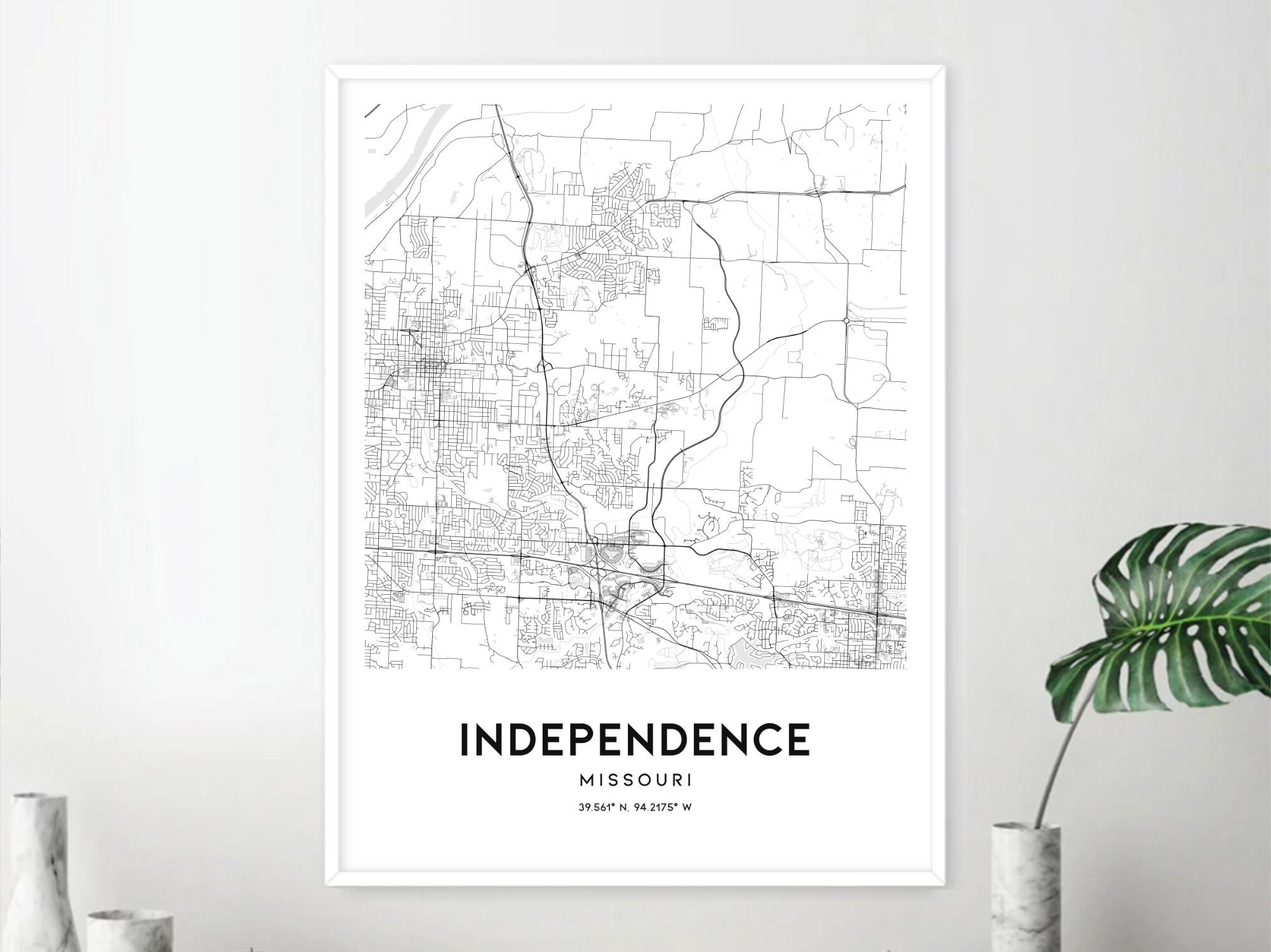 Independence Map Print, Independence Map Poster Wall Art, Mo City Map ...