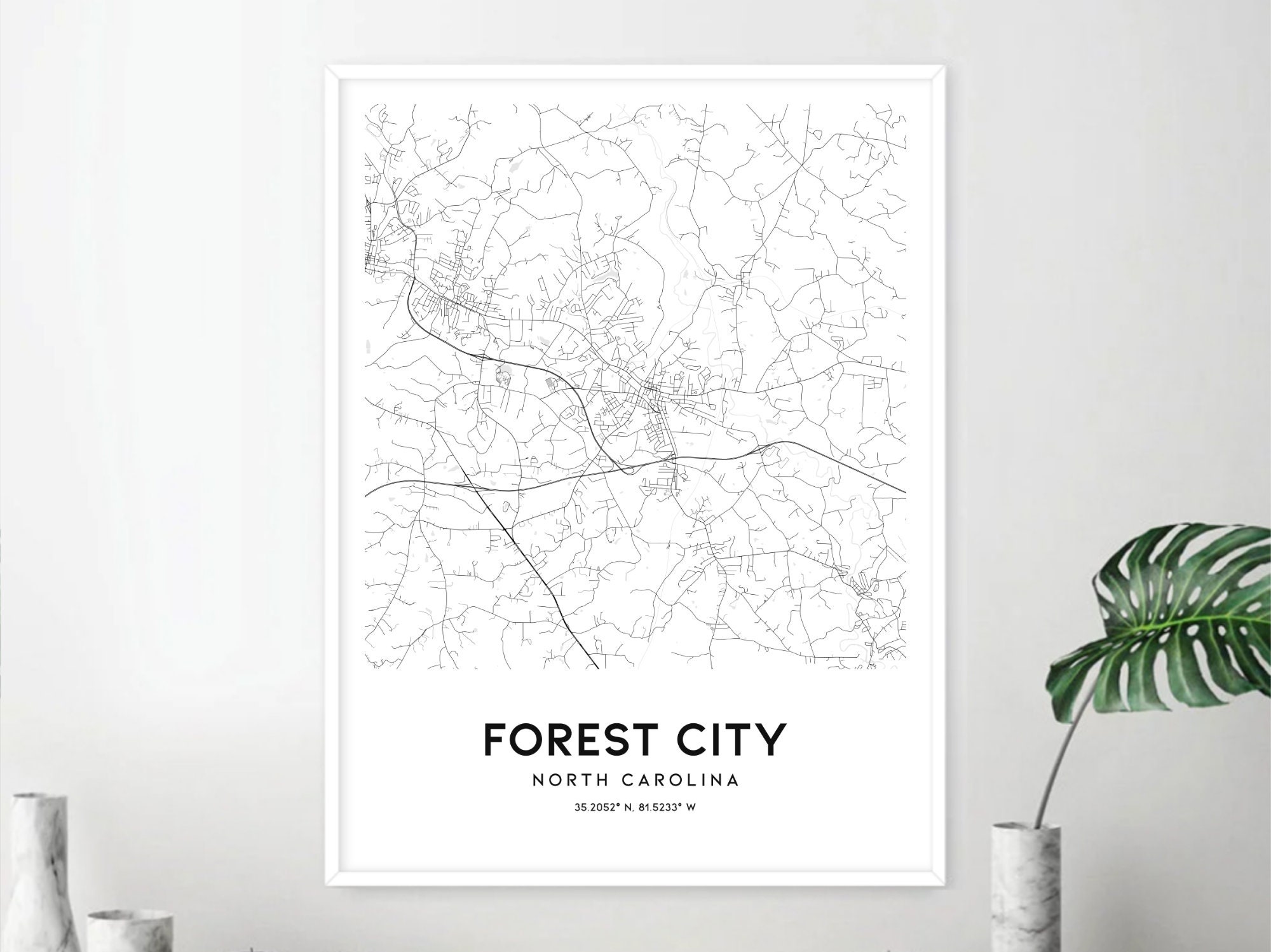 Map Of Forest City Nc
