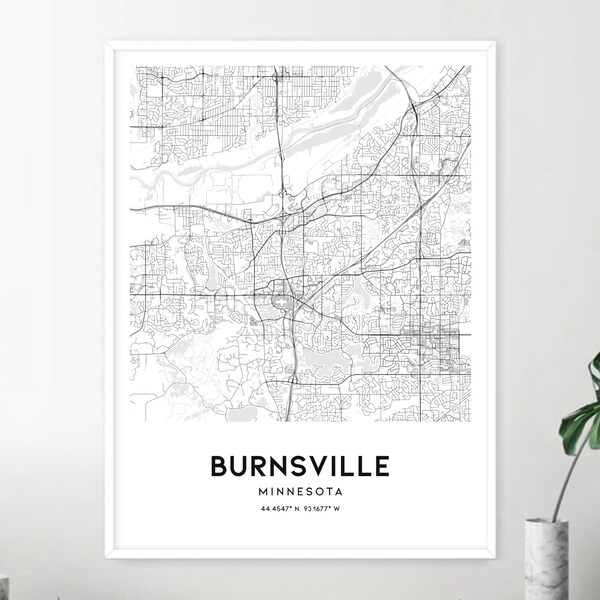 Burnsville Road Map - Etsy