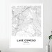 Lake Oswego Map Print Lake Oswego Map Poster Wall Art or - Etsy