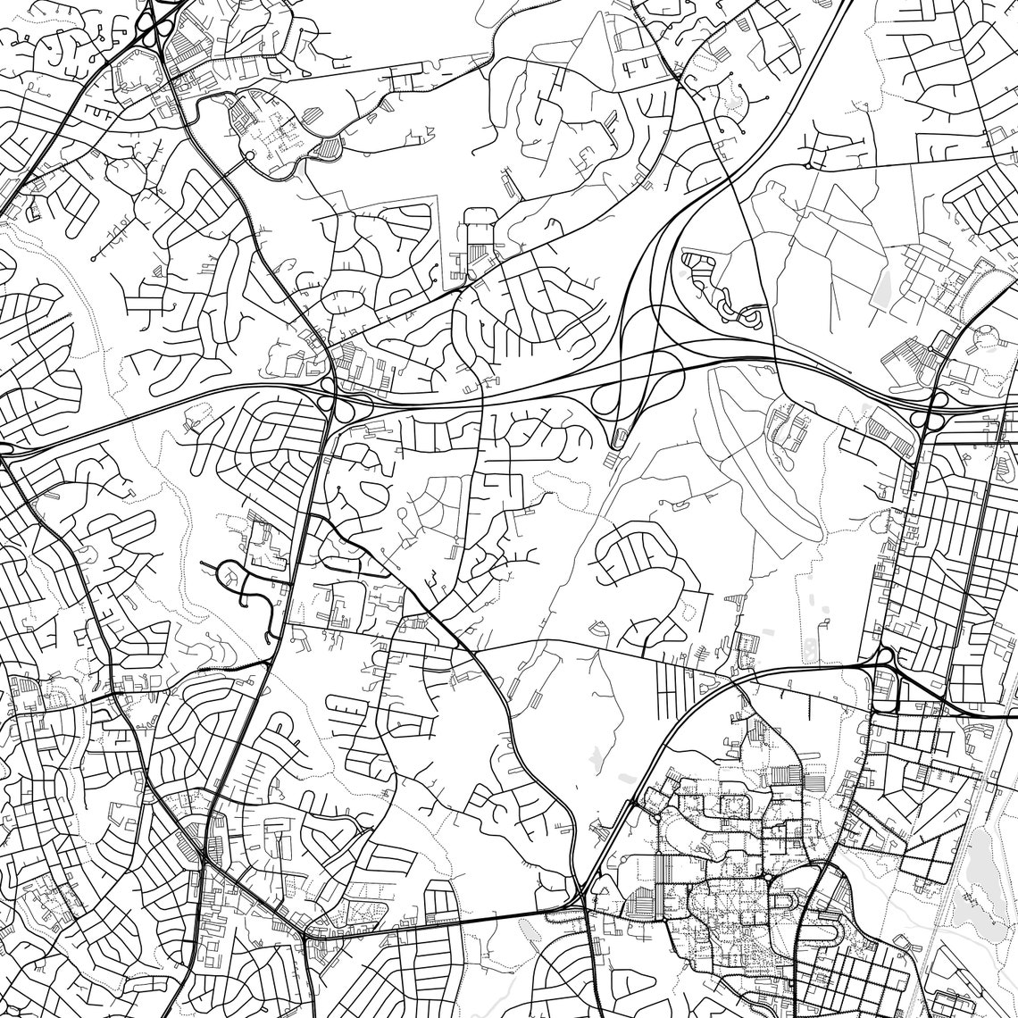 College Park Map Print College Park Map Poster Wall Art Md - Etsy