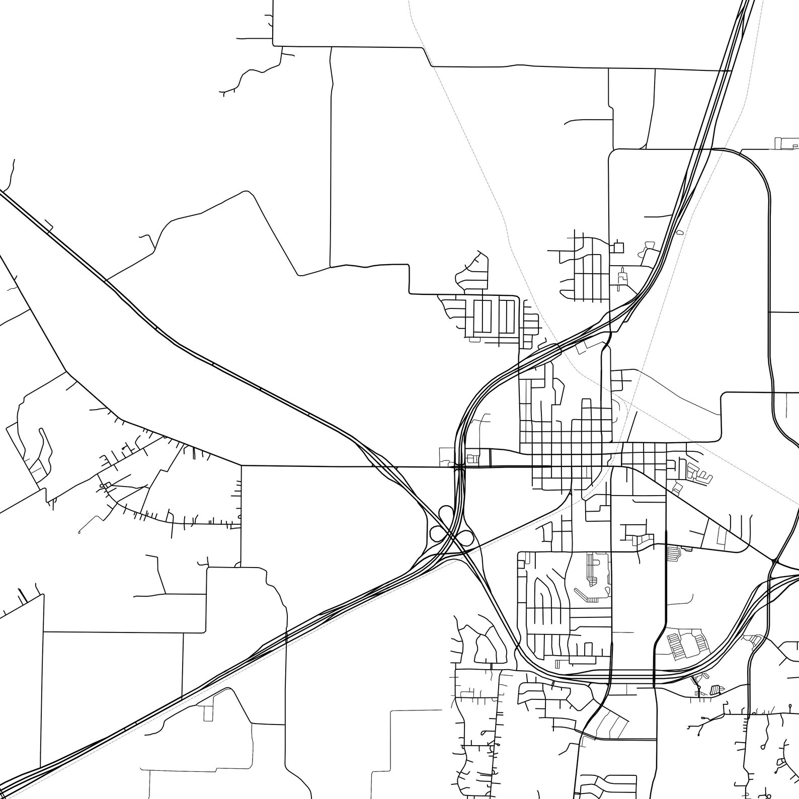 Midlothian Map Print Midlothian Map Poster Wall Art Tx City - Etsy