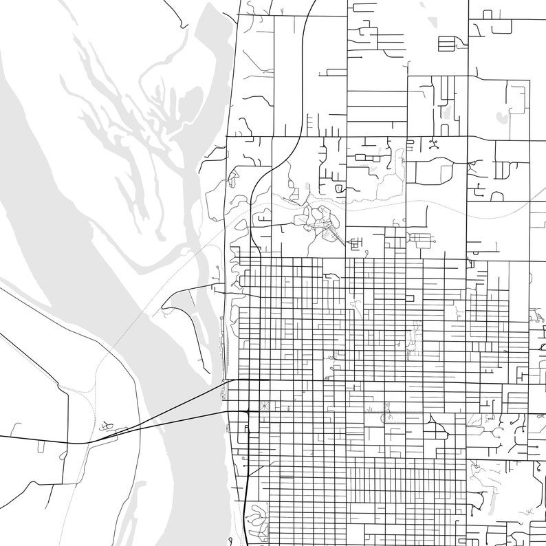 Quincy Map Print, Quincy Map Poster Wall Art, Il City Map, Illinois ...