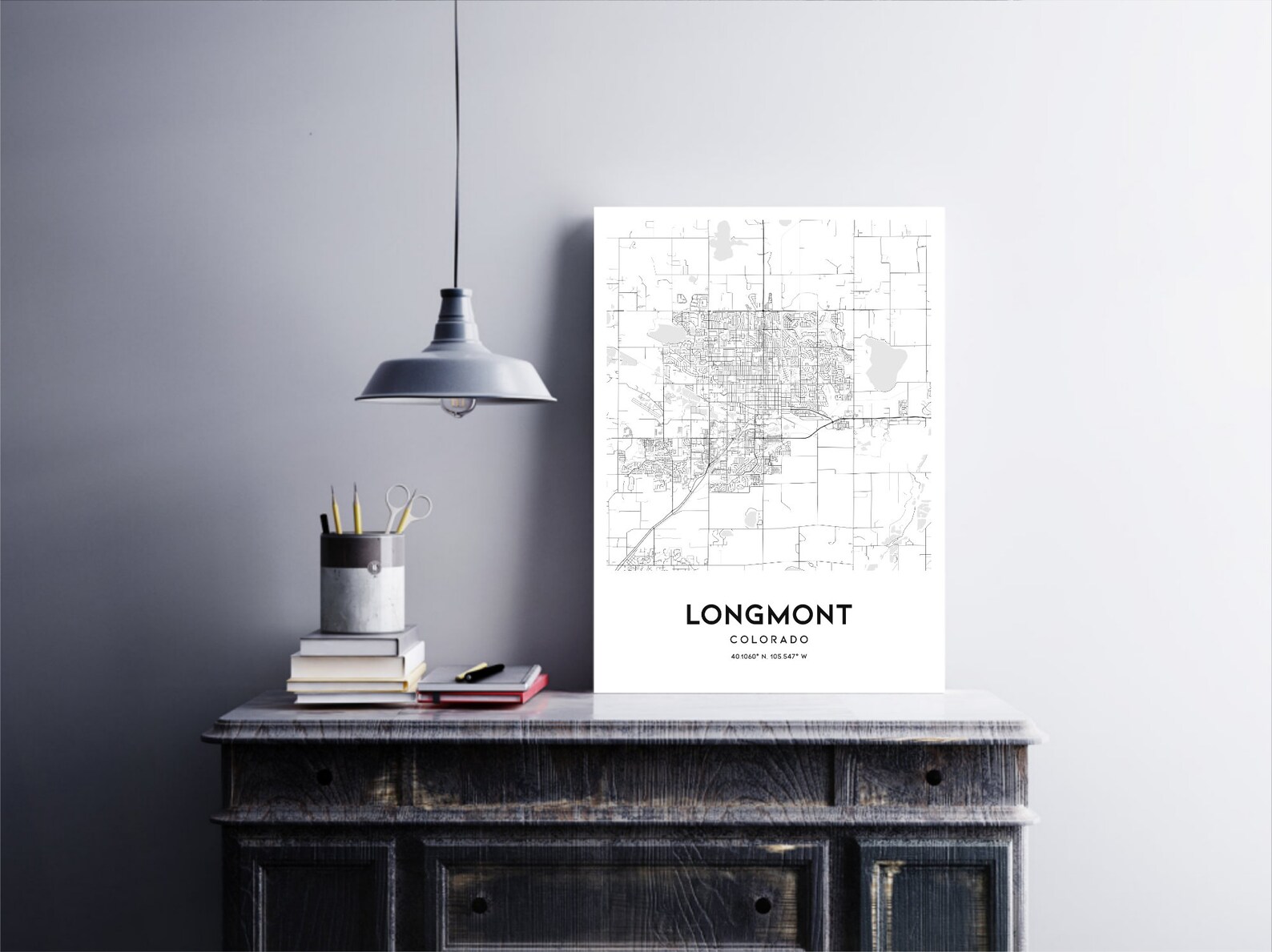 Longmont Map Print, Longmont Map Poster Wall Art, Co City Map, Colorado ...