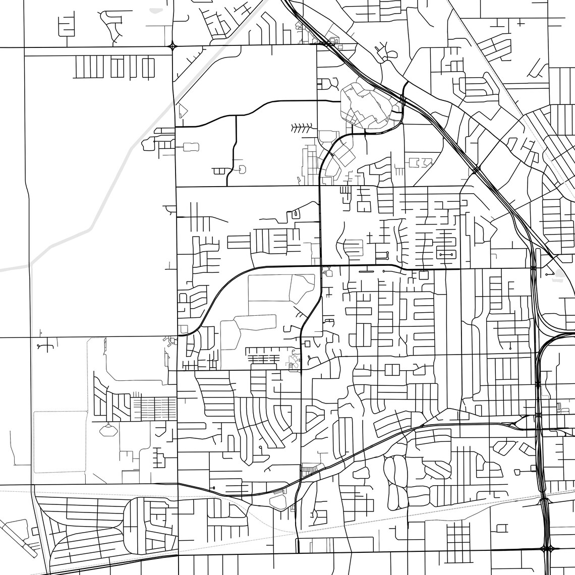 Beaumont Map Print Beaumont Map Poster Wall Art Tx City Map | Etsy