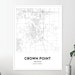 Crown Point Map Print, Crown Point Map Poster Wall Art, in City Map ...