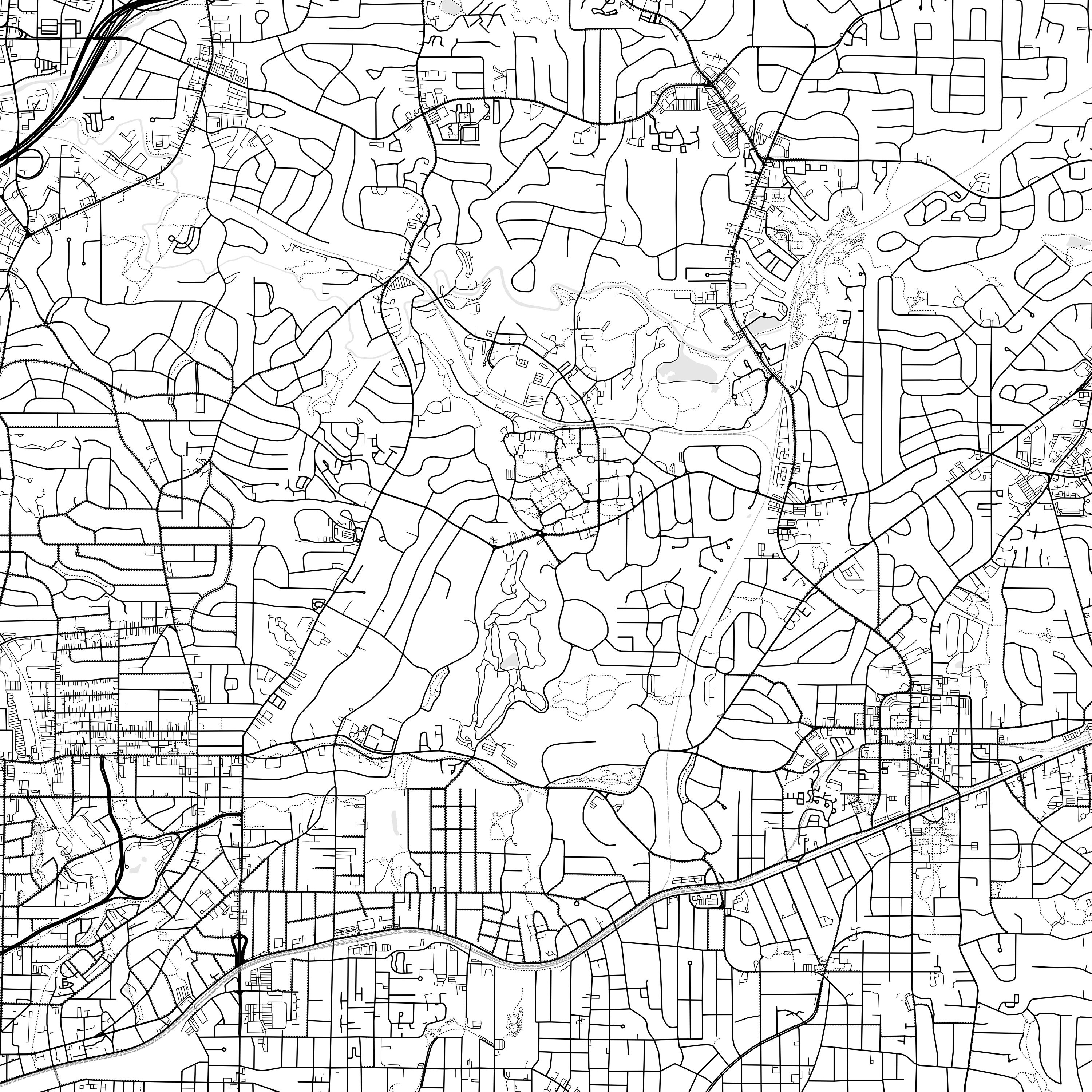 Decatur Map Print, Decatur Map Poster Wall Art, Ga City Map, Georgia ...