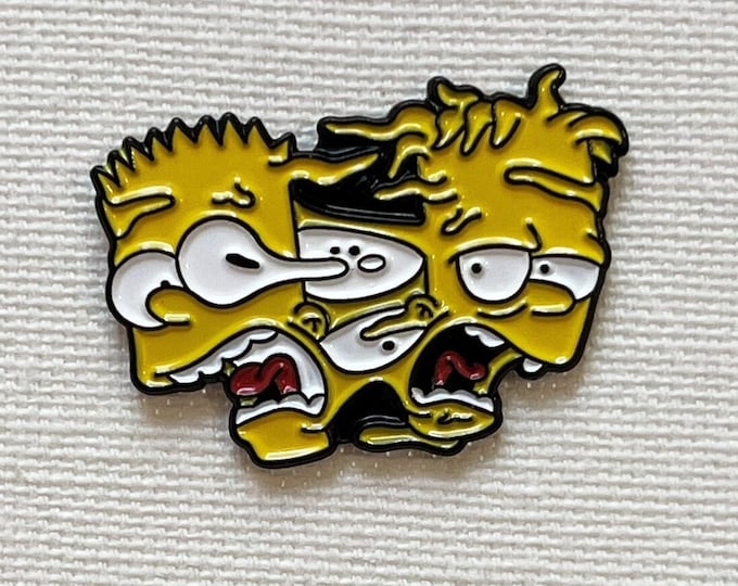 Bart Simpson Evil Twin Hugo Die Simpsons Metall Emaille Pin Anstecker ...