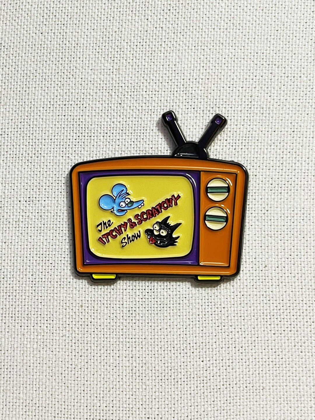 The Itchy and Scratchy Show TV Vintage Die Simpsons Metall Emaille Pin ...