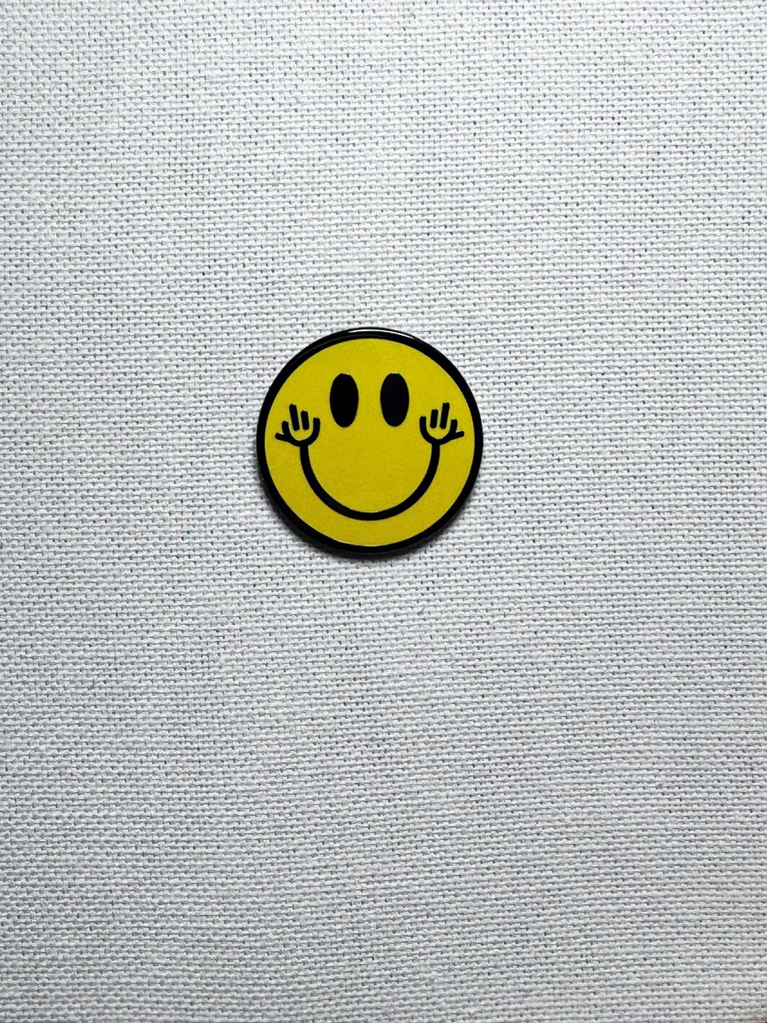 Smiley Metall Emaille Pin Anstecker Humor Anstecknadel Tasche Rucksack ...