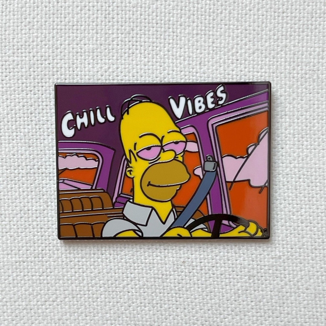 Homer Simpson Chill Vibes Die Simpsons Metall Emaille Pin Anstecker - Etsy