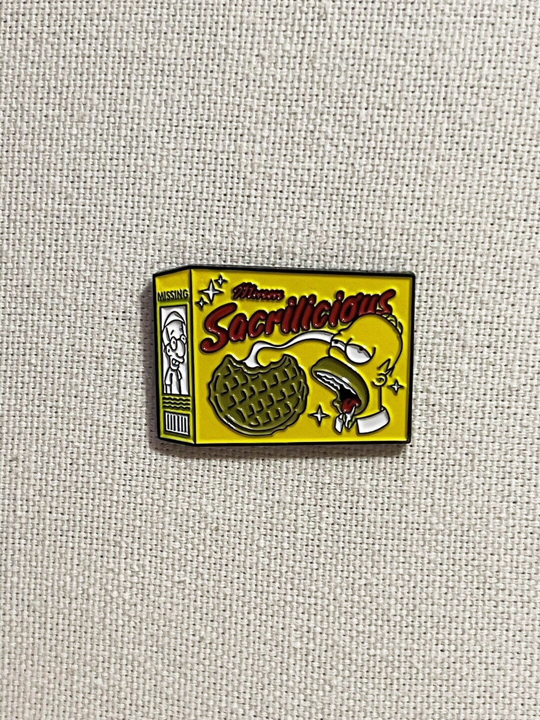 Homer Simpson Eggo Waffle Sacrilicious Die Simpsons Metall Emaille Pin ...