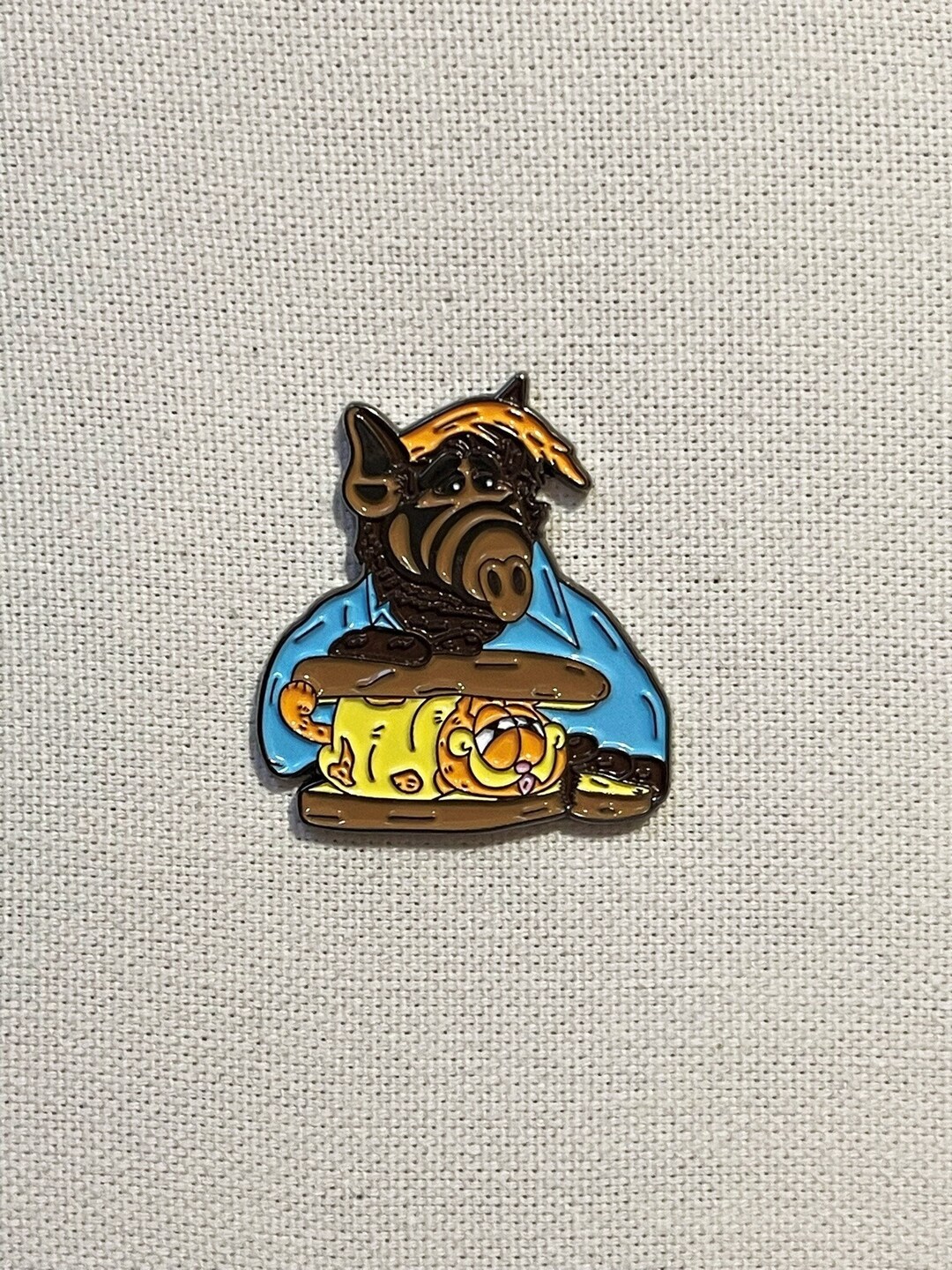 Alf Garfield Vintage Cartoon 80's 90's Metall Emaille Pin Anstecker ...