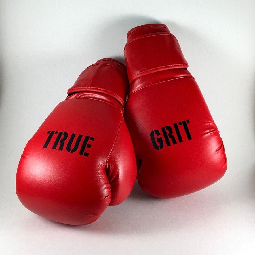 TRUE GRIT Custom Boxing Gloves / Adult Size 12 Oz. / Inspirational Gift ...