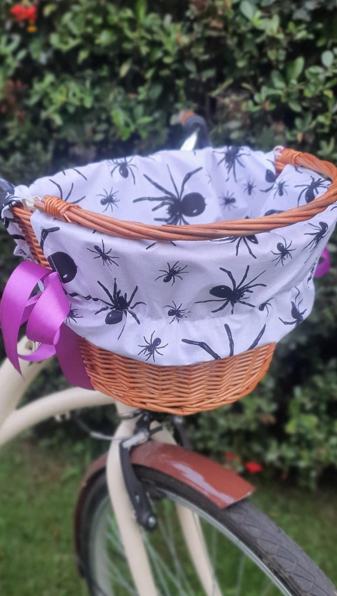 HALLOWEEN Spiders Bicycle Basket Liner Custom Made - Etsy