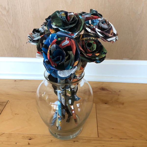 Comic Book Roses - Etsy UK