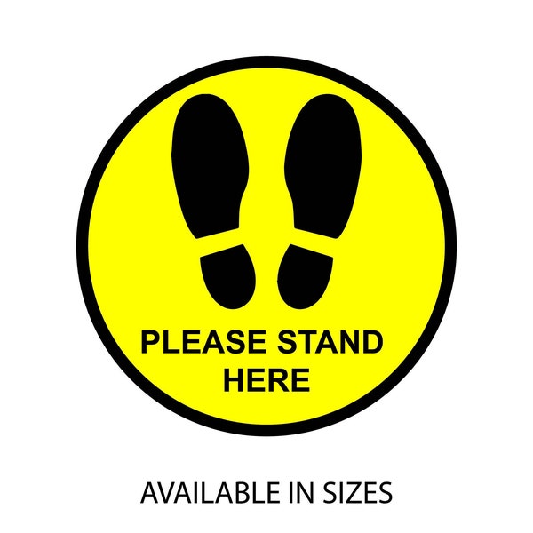 Stand Here Floor Sign - Etsy