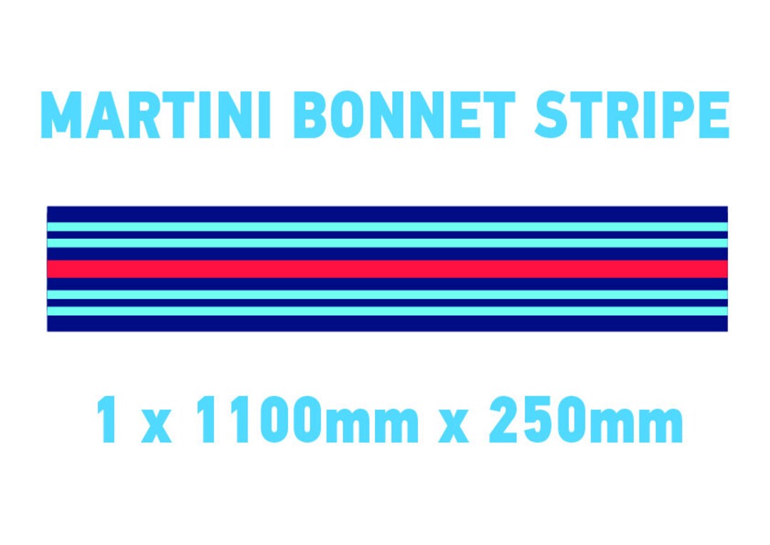 1 X 1100mm X 250mm Martini Stripe Laminated for Porsche Le - Etsy