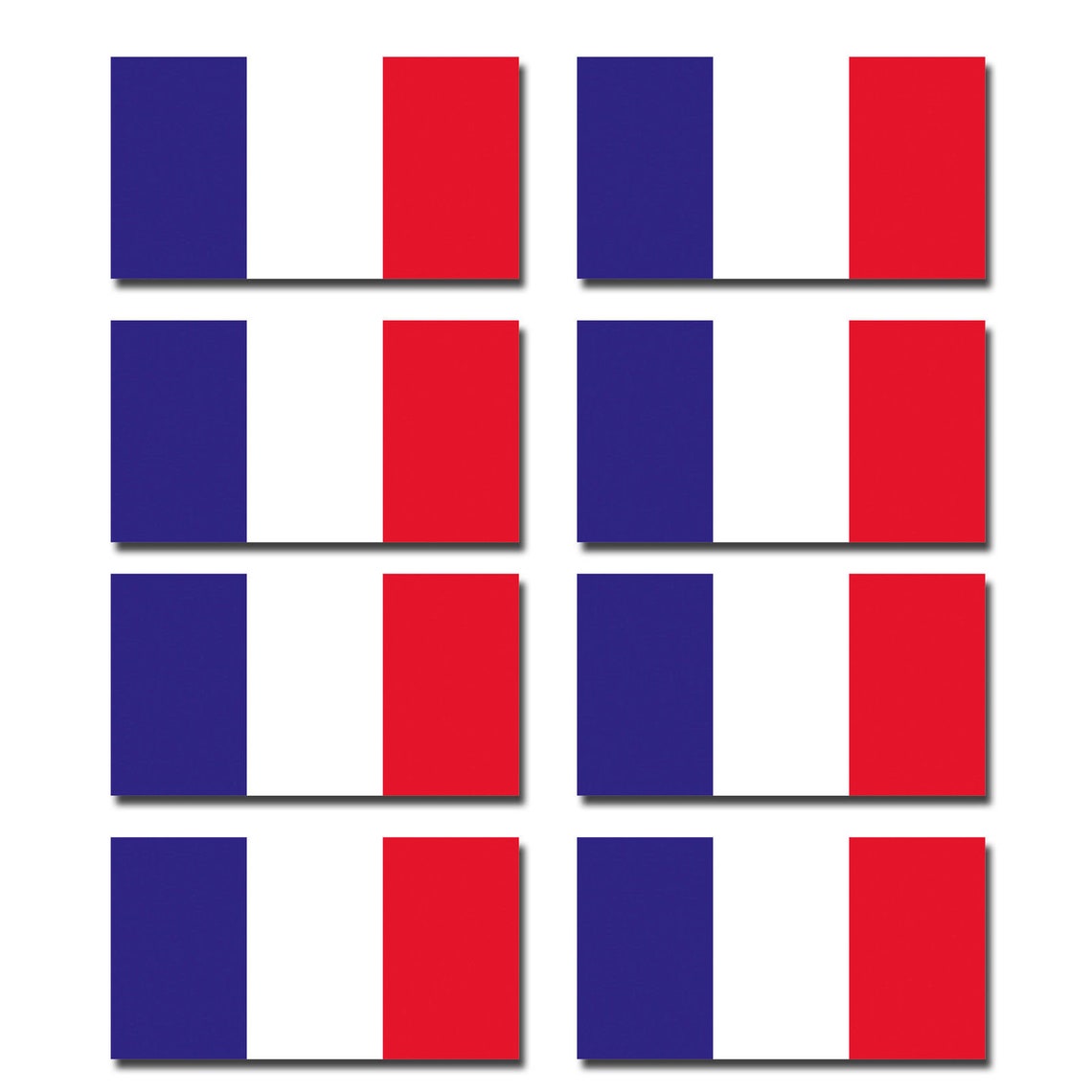 FLAG15D 8 X Glossy Vinyl Stickers France French Small Flag Bike Helmet ...