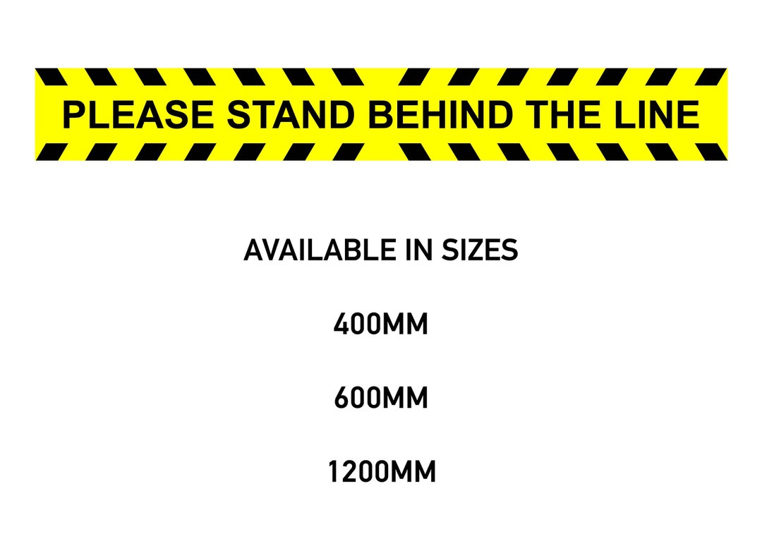 SDFM05 Please Stand Behind the Line Social Distancing Floor Marker ...