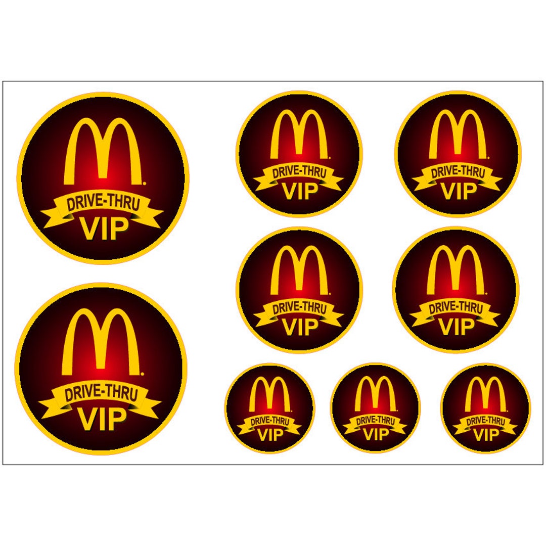 PS0471 Drive Thru VIP Sticker Sheet Decal Wall Self Adhesive Vinyl A4 ...