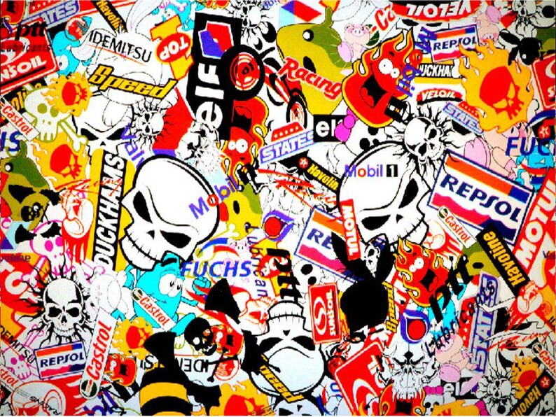 SB01-10 Sticker Bomb Sheets for Car Van Motorbike Boat Phone Laptop ...