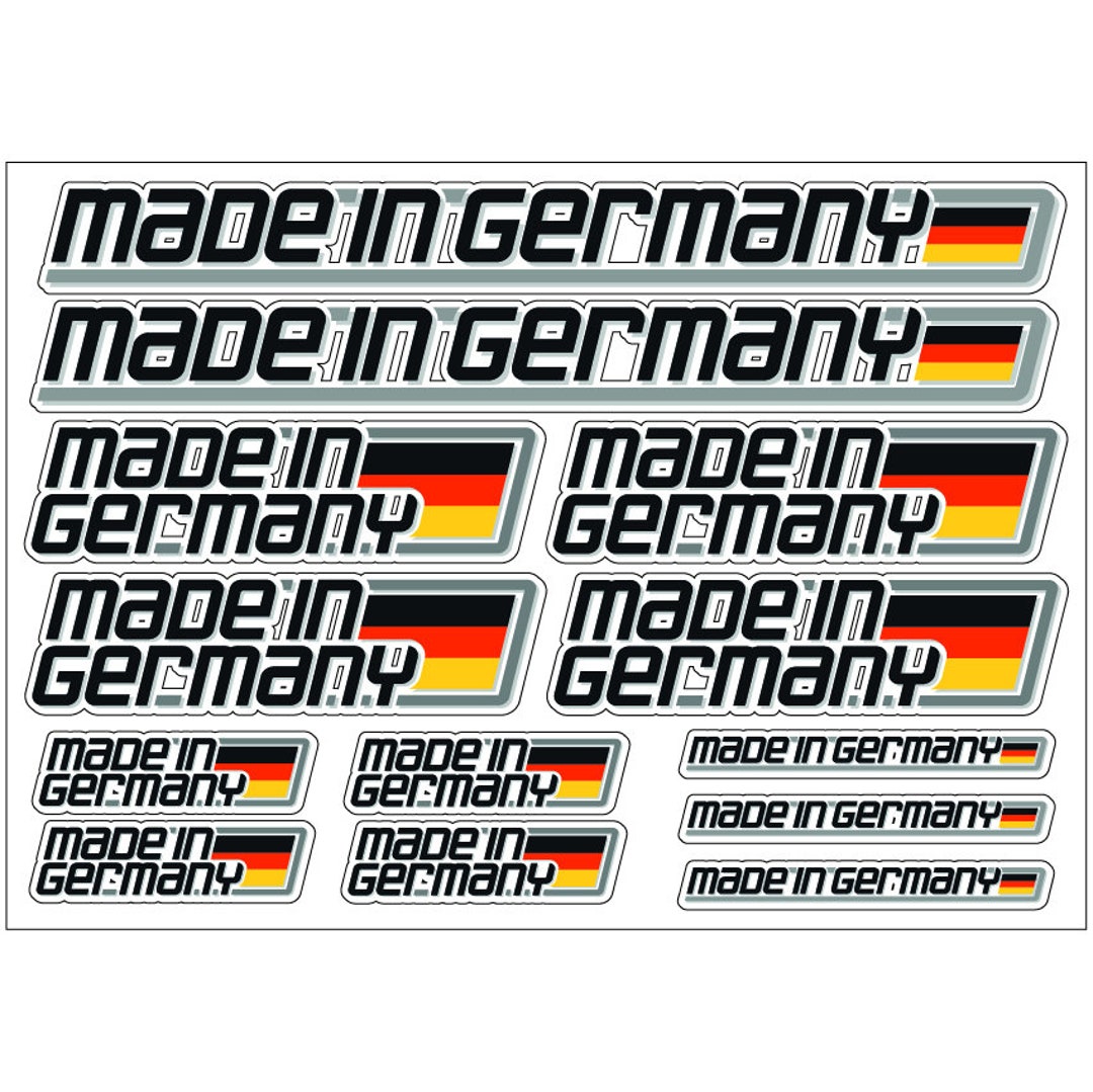 PS0499 Made in Germany Stickers Sheet Decals Germany Wall Self Adhesive ...
