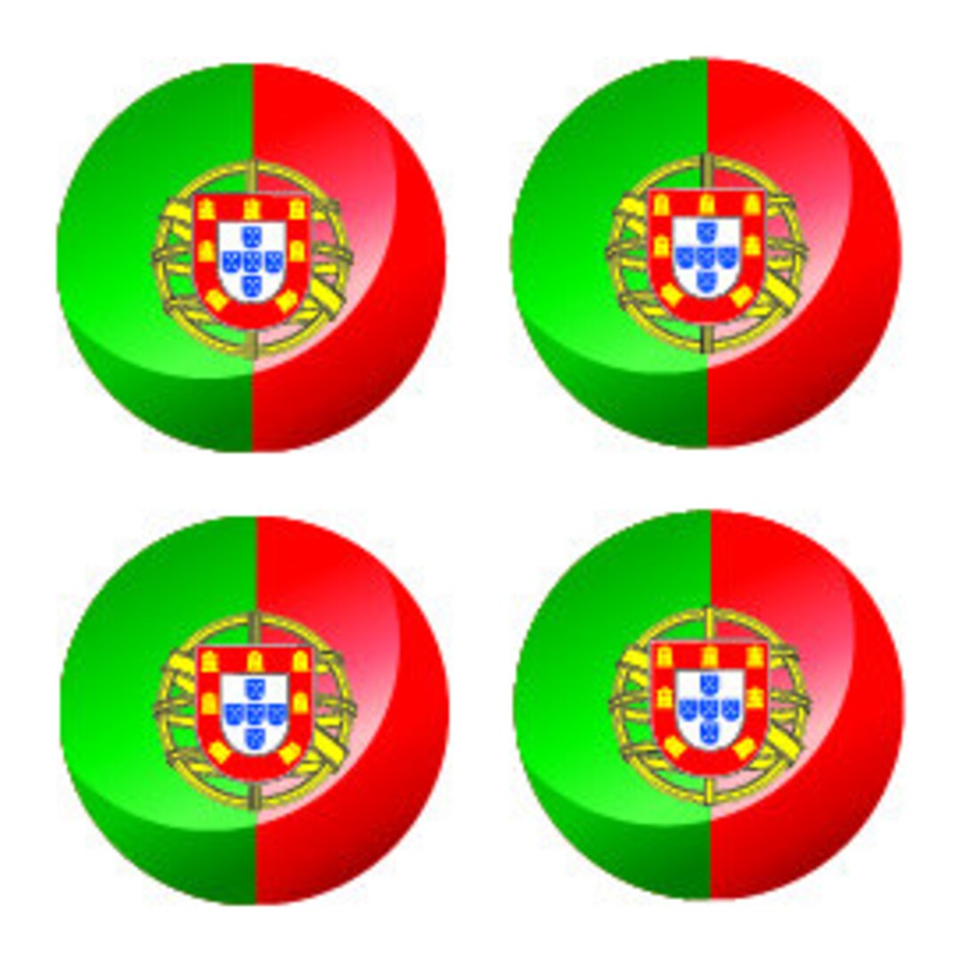 FLAG63 4 X Glossy Vinyl Stickers Portugal Portugees Small Flag Bike Car ...