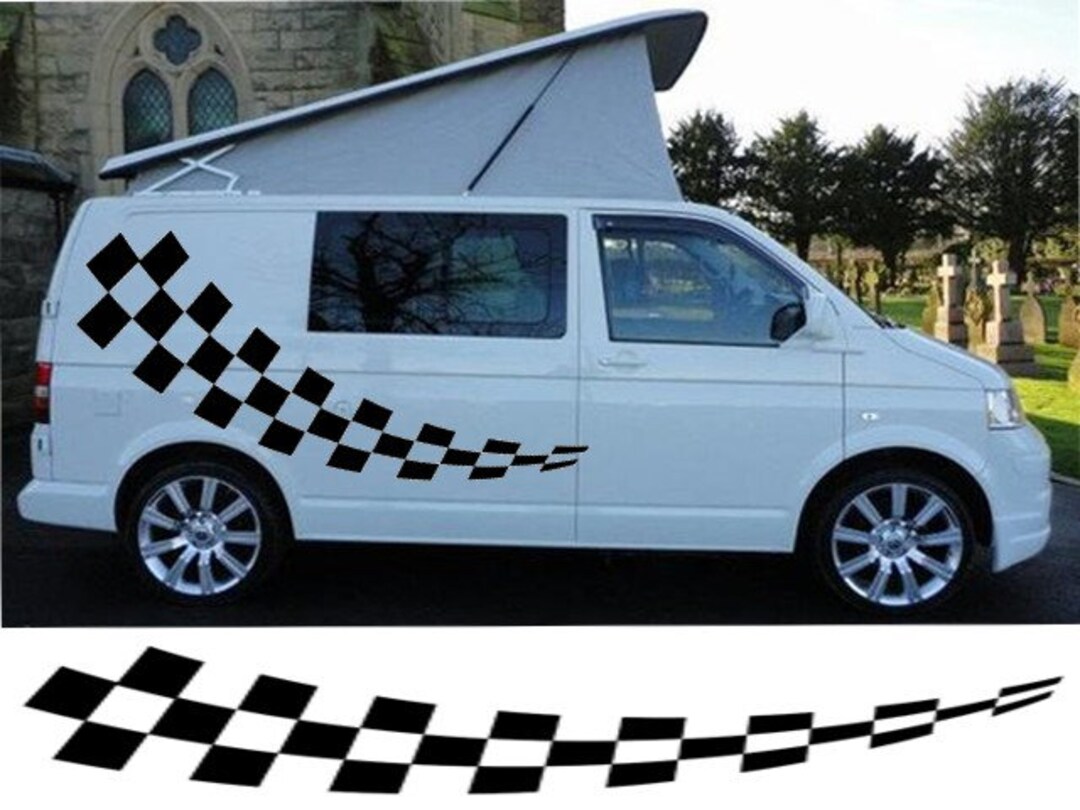 NEO00727 New Van Chequers 2 Campervan Graphics Decals Stickers Vito ...