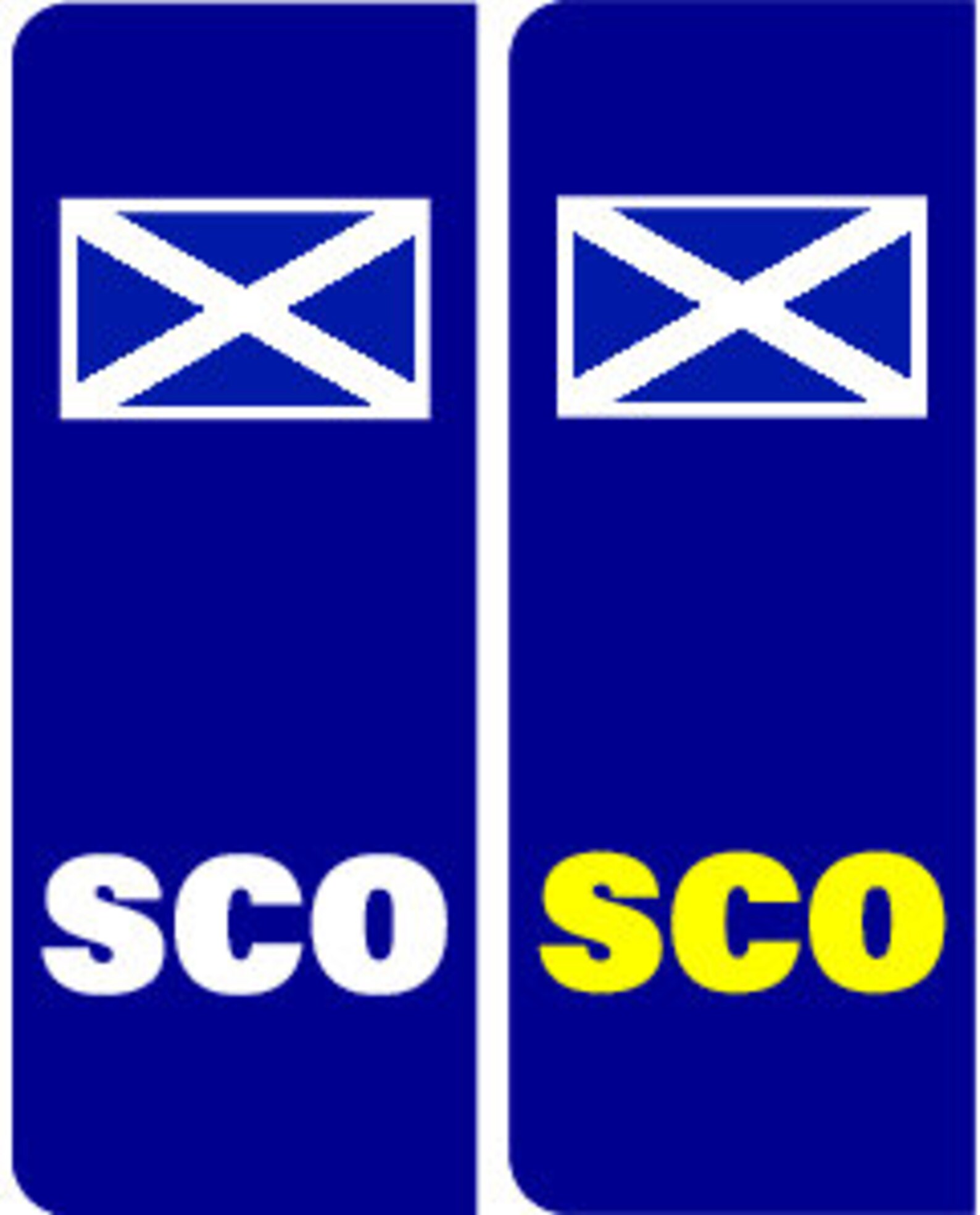 PLATE09 Scotland Car Number Plate Stickers Scottish No Eu Flag | Etsy