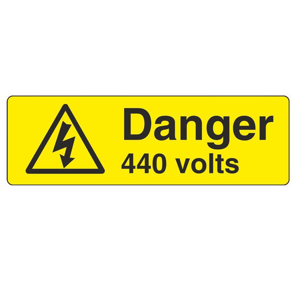 WARN086B-206B Danger 110V 100mm X 50mm Health and Safety Warning ...
