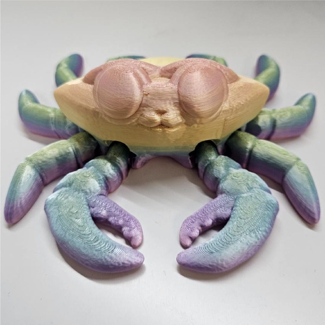 N3D31 Articulated Large Crab Figurine, Desk Decor, Child Room Decor ...