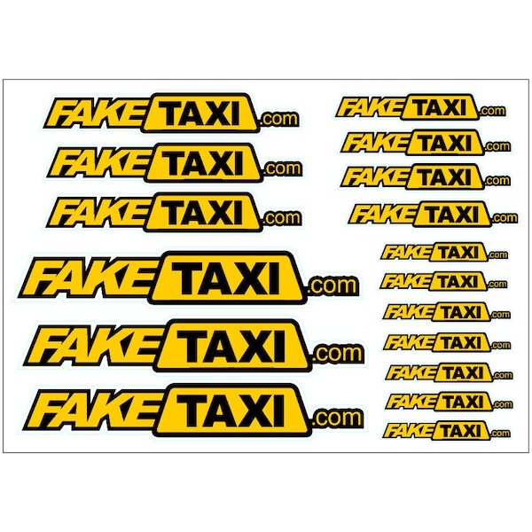 Fake Taxi Decal - Etsy
