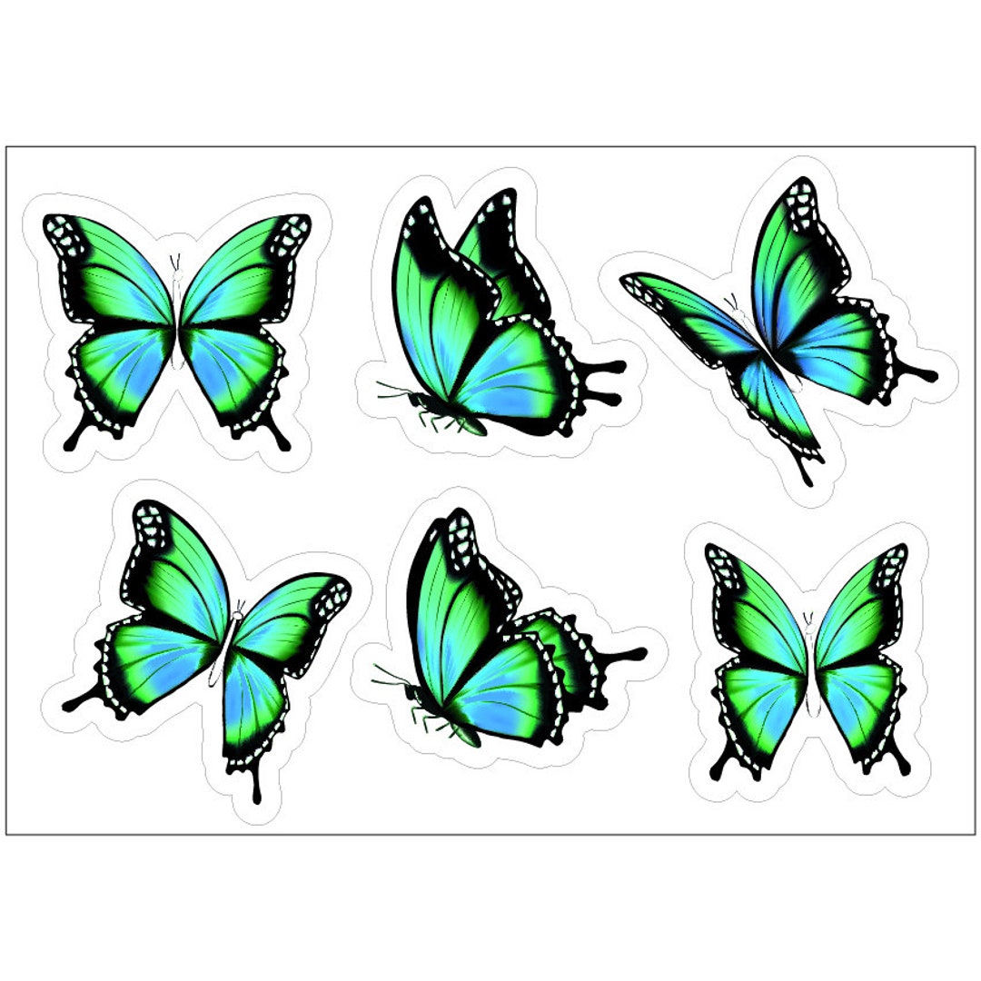 PS0407 Butterfly Sticker Sheet Decal Butterfly Wall Self Adhesive Vinyl ...