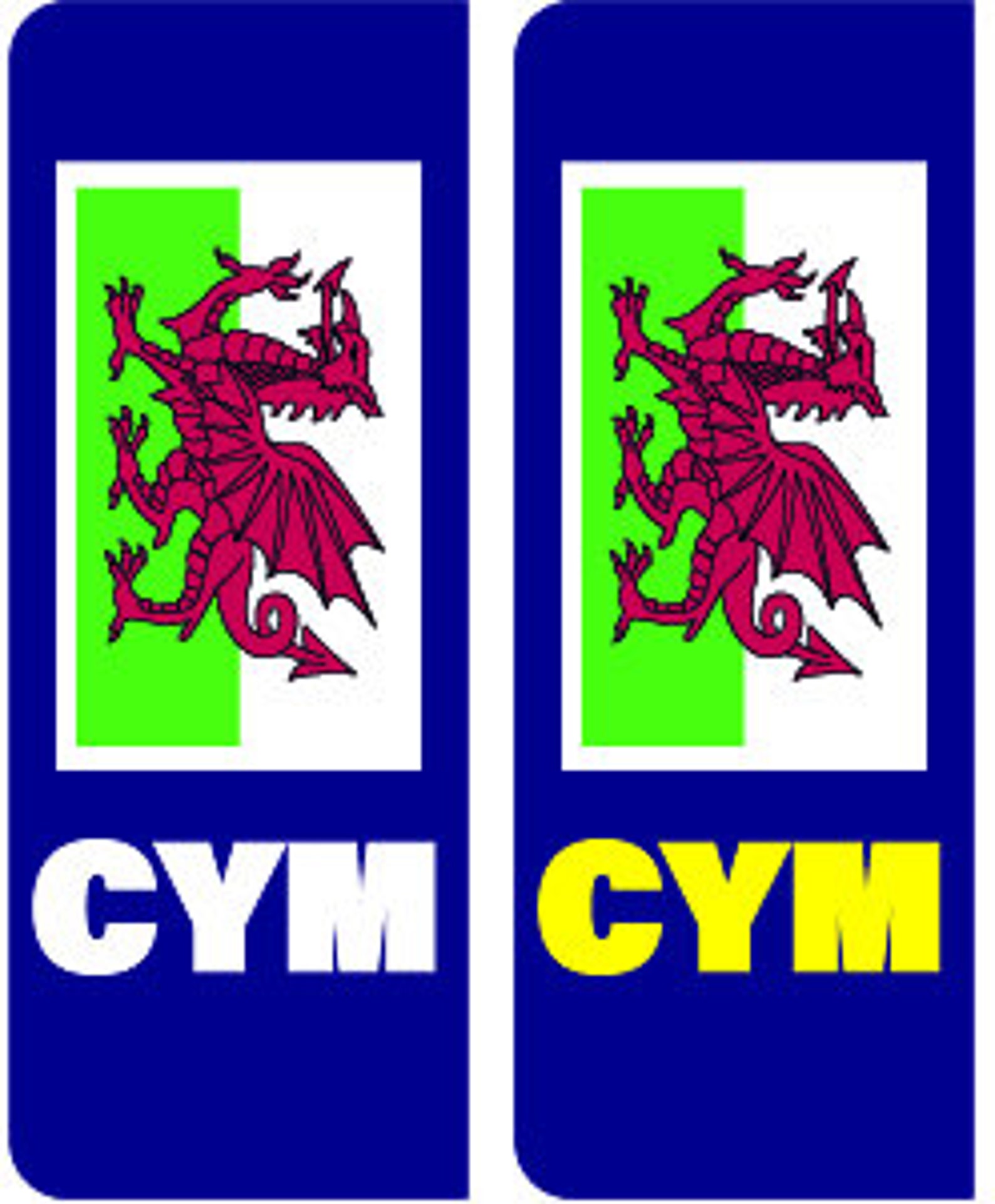 PLATE04 Wales Car Number Plate Stickers Welsh No Eu Flag - Etsy
