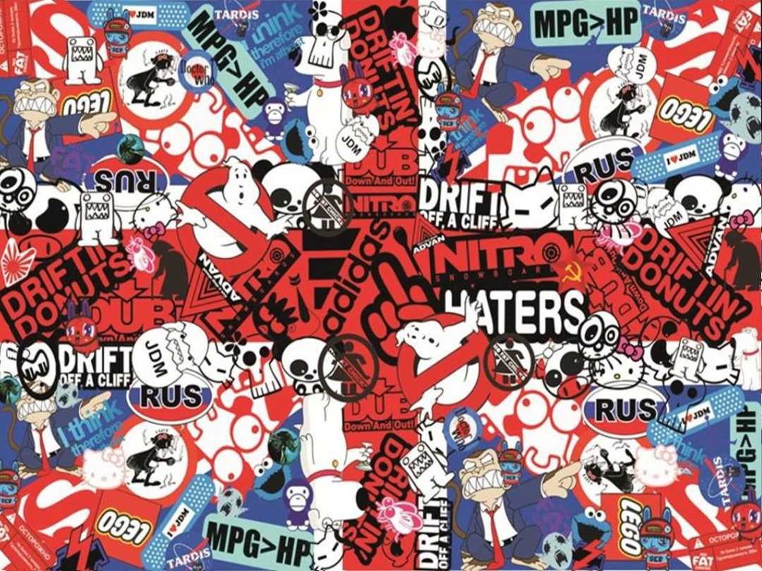 SB09 Sticker Bomb Sheets for Car Van Motorbike Boat Phone Laptop Wall ...