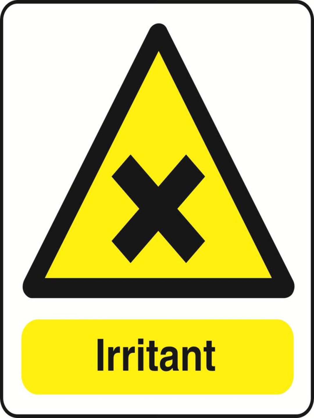 WARN255-268 Irritant Health and Safety Warning Sticker Latex Printed ...