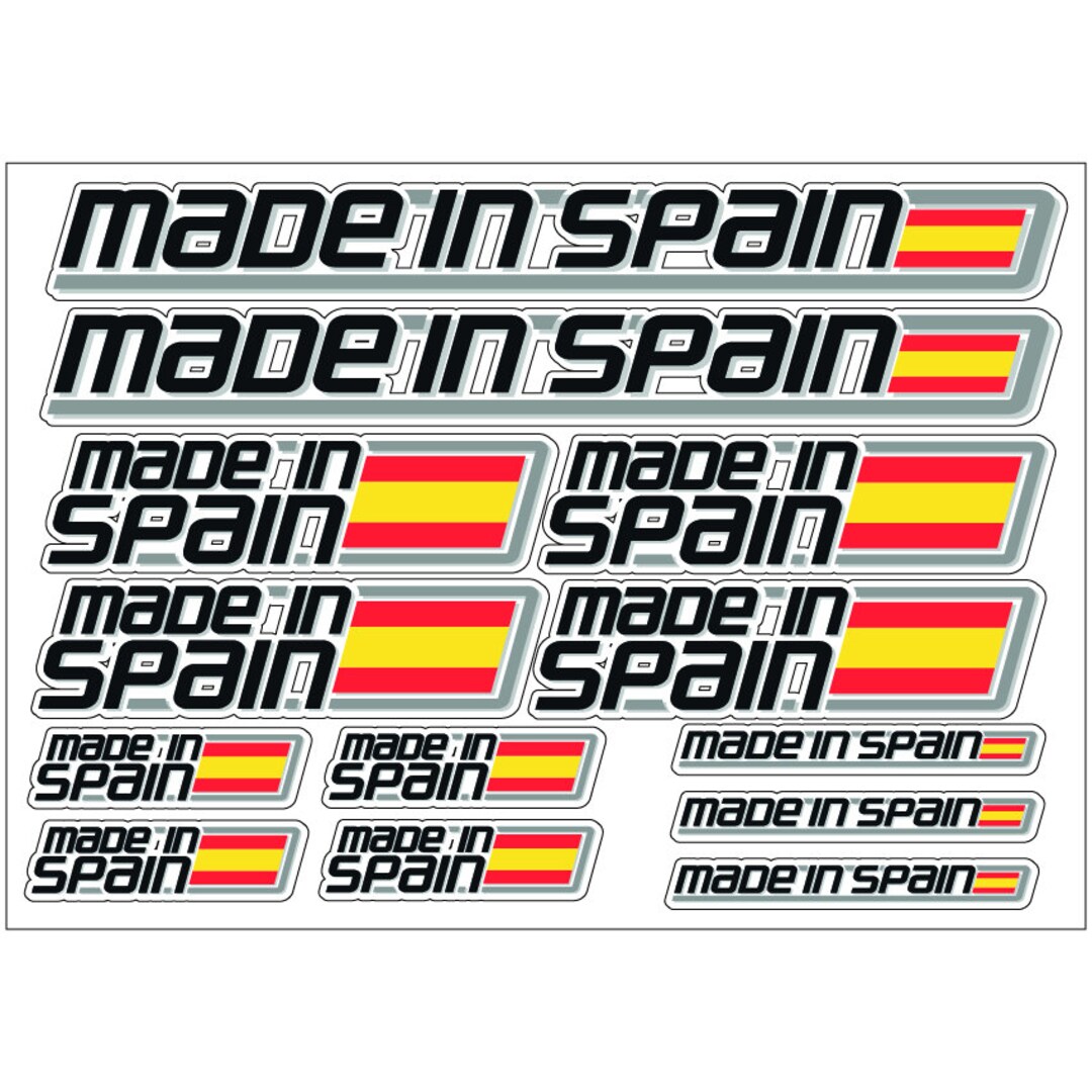 PS0494 Made in Spain Stickers Sheet Decals Spain Wall Self Adhesive ...