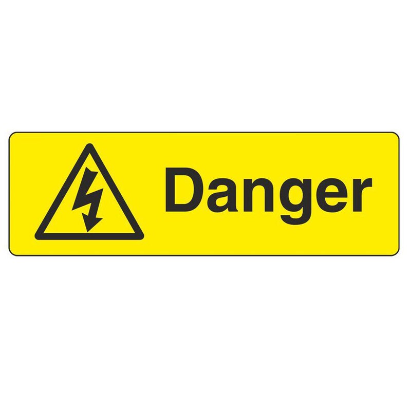 WARN086B-206B Danger 110V 100mm X 50mm Health and Safety Warning ...