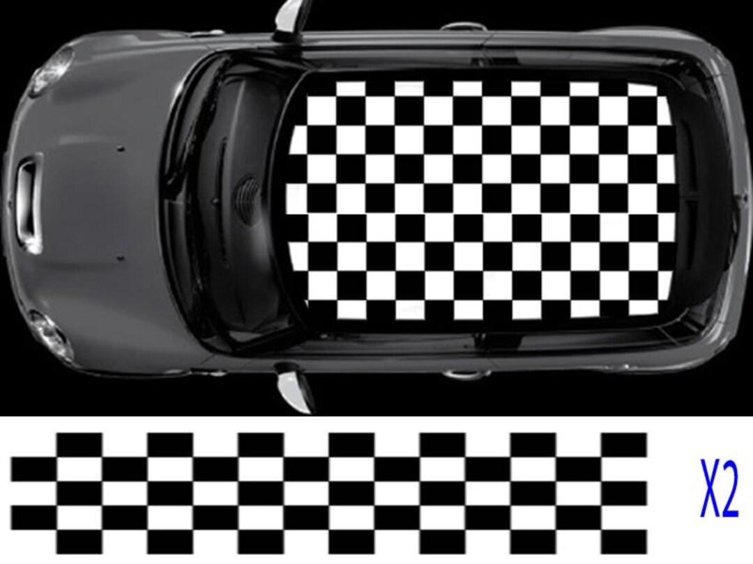 NEO00339 Mini Chequered Flag Roof Graphics Decals Stickers - Etsy