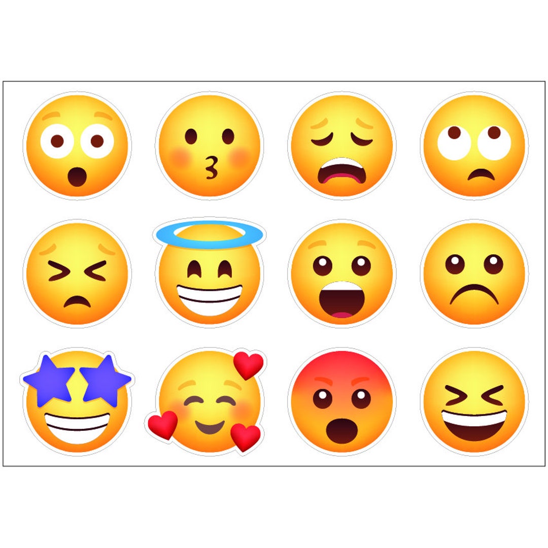 PS0377 Happy Sad Faces Stickers Sheet Decals Butterflies Wall Self ...