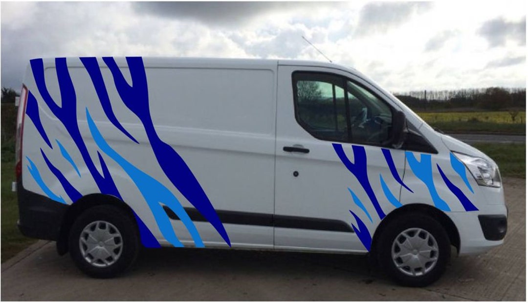 NEO01104B Transit Tiger Stripes 1 Vinyl Campervan Van Graphics Stickers ...
