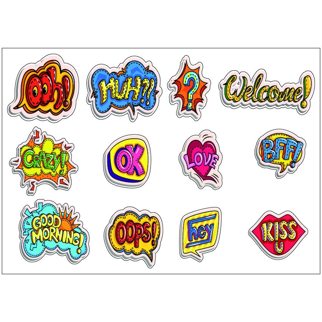 PS431-440 A4 Sticker Sheet Decals Wall Self Adhesive Vinyl Various ...