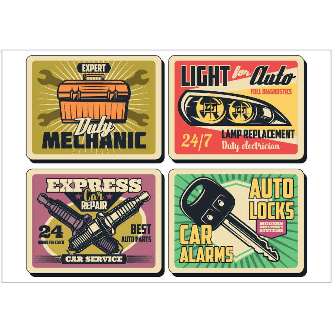 PS0248 Car Parts Sticker Sheet Decal Car Wall Self Adhesive Vinyl A4 - Etsy