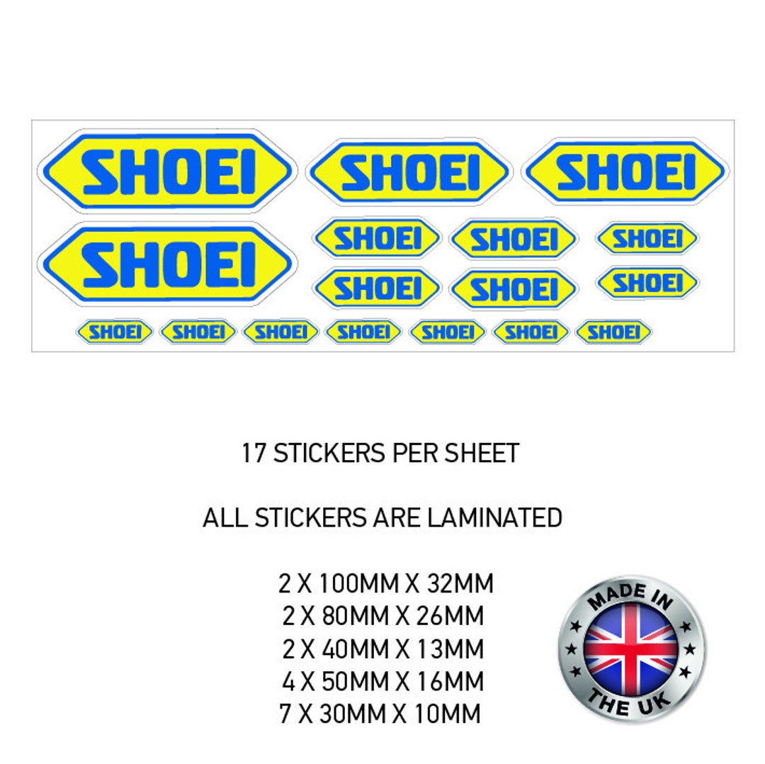 MHS15 Motorcycle Helmet Kit 15 Sticker Graphic Decal Laminated ...