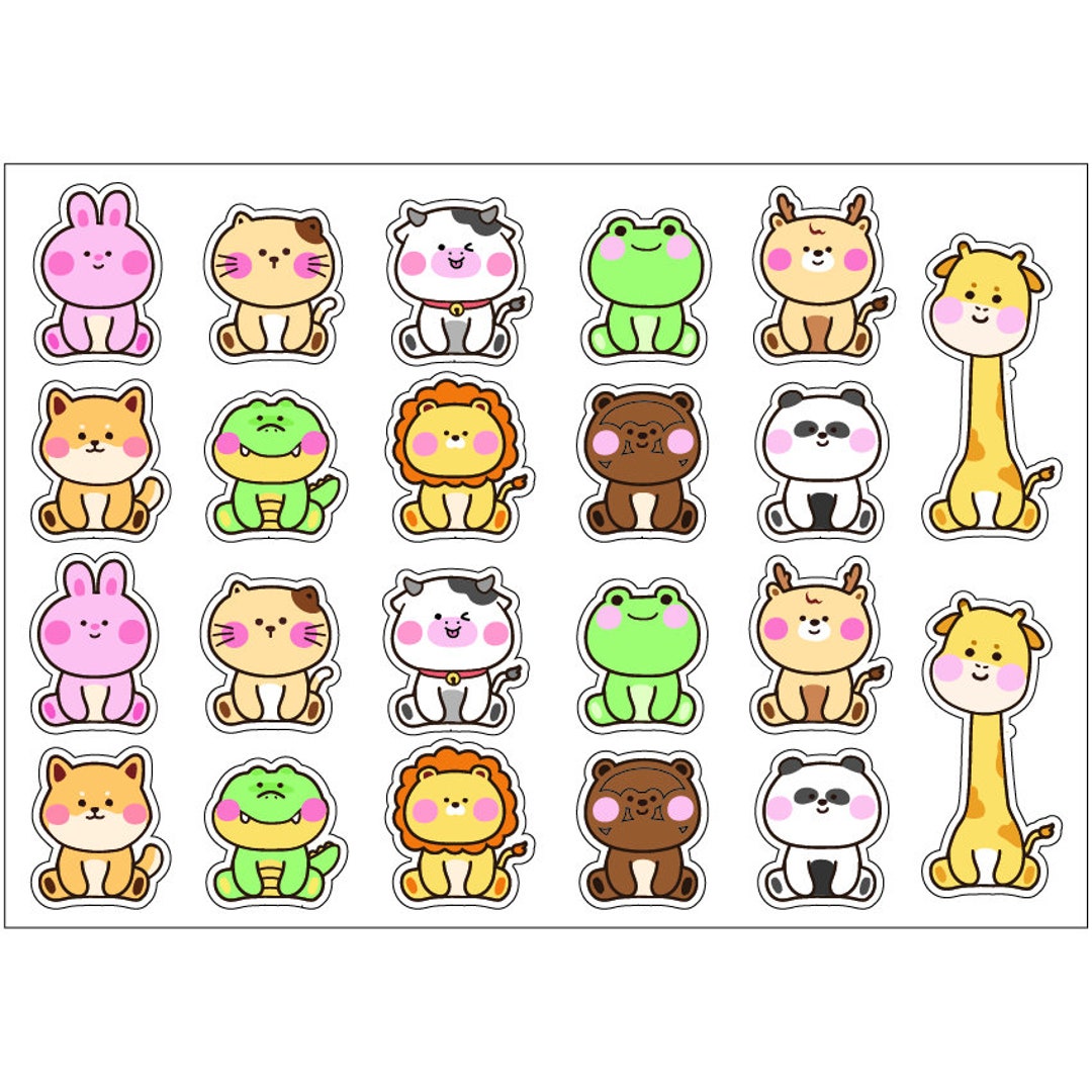 PS0037 Kitty Cartoon Kids Sticker Sheet Decal Kitty Wall Self - Etsy